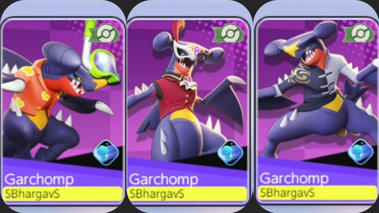 Garchomp:-Beach Style|Masquerade Style|Martial Arts Style|Preview ...