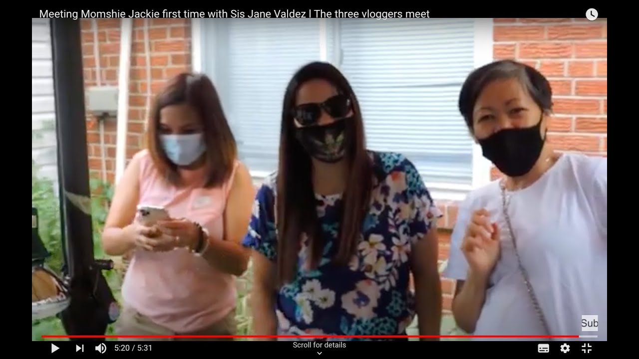 Meeting Momshie Jackie first time with Sis Jane Valdez l The three ...