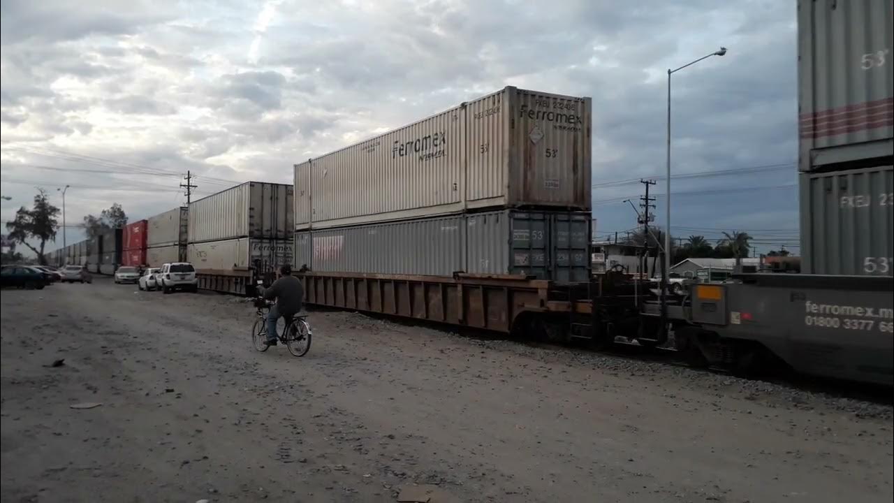 Intermodal al sur ... FXE 4650, FXE4558... Palaco 15 enero 2022... - YouTube
