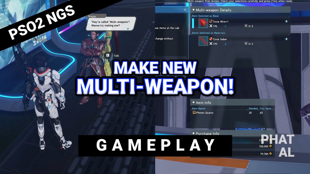 MAKE NEW MULTI-WEAPON! PSO2 NGS PHANTASY STAR ONLINE 2 NEW GENESIS # ...