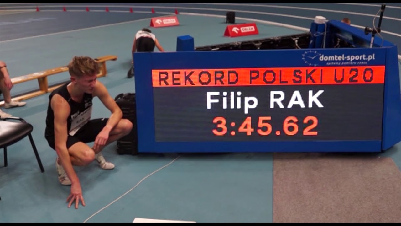 Filip Rak z rekordem Polski na 1500 m - YouTube