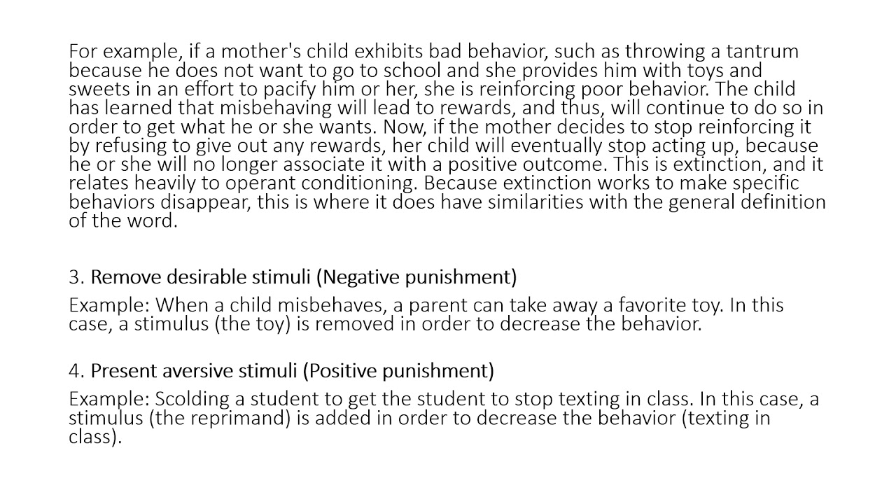 Decreasing undesirable behavior. - YouTube