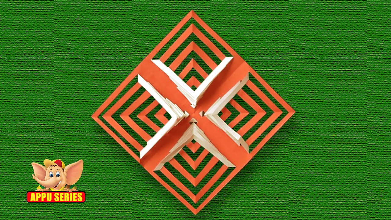 Make a Kirigami Square Window Design - YouTube