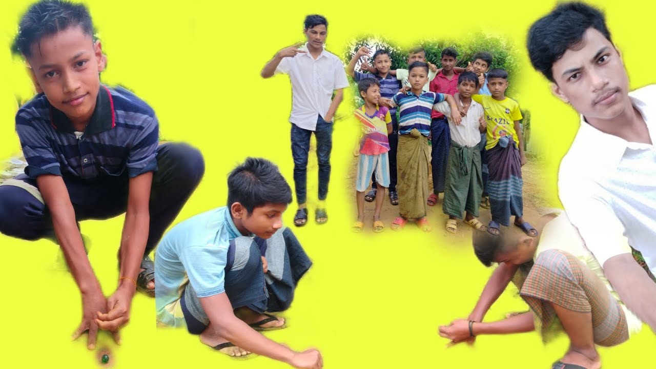 playing marble is Rohingya community children 's favorite game. - YouTube