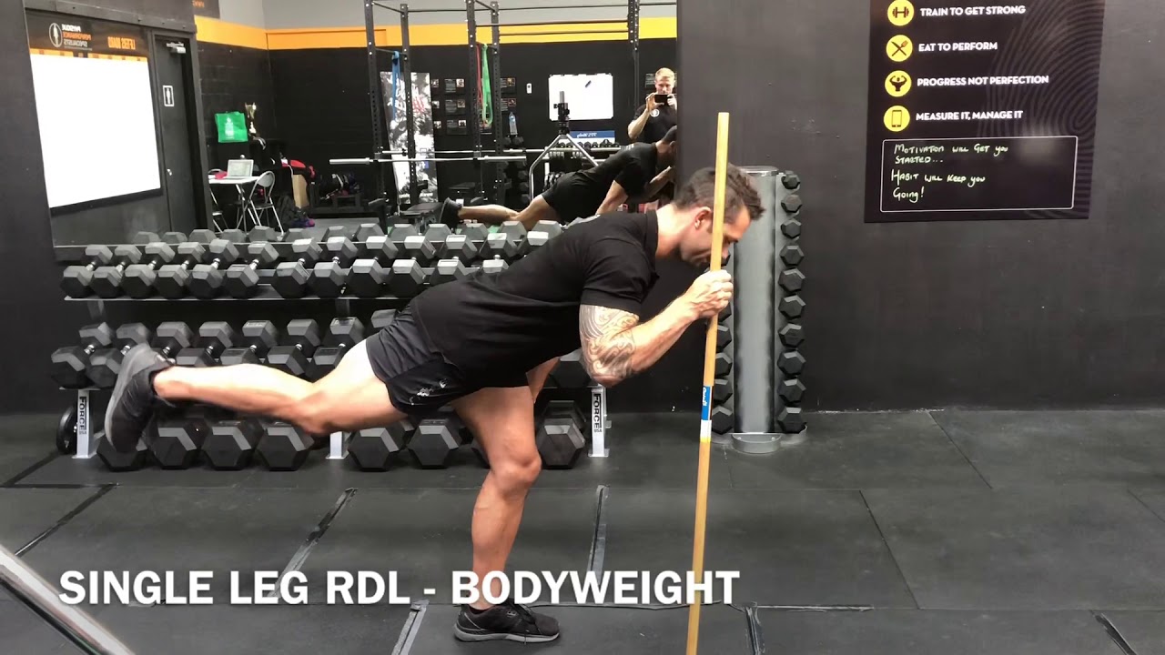 Single Leg RDL - Bodyweight - YouTube