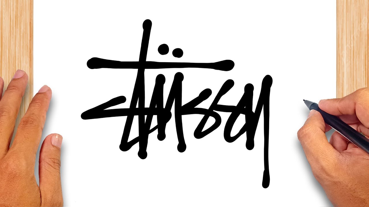 How to draw Stussy Logo - YouTube