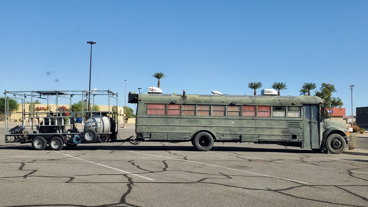 Check Out This "Mad Max" RV Skoolie Bus Gold Prospector! - YouTube
