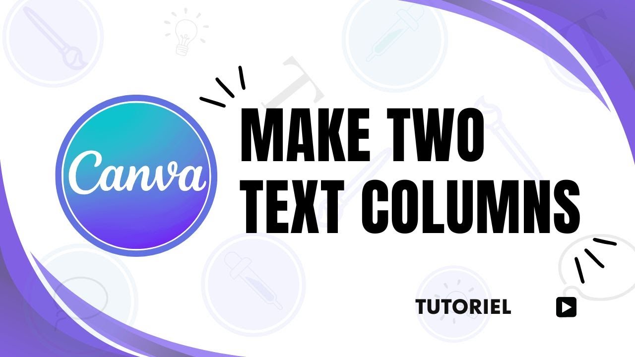 How to make two text columns in Canva - YouTube