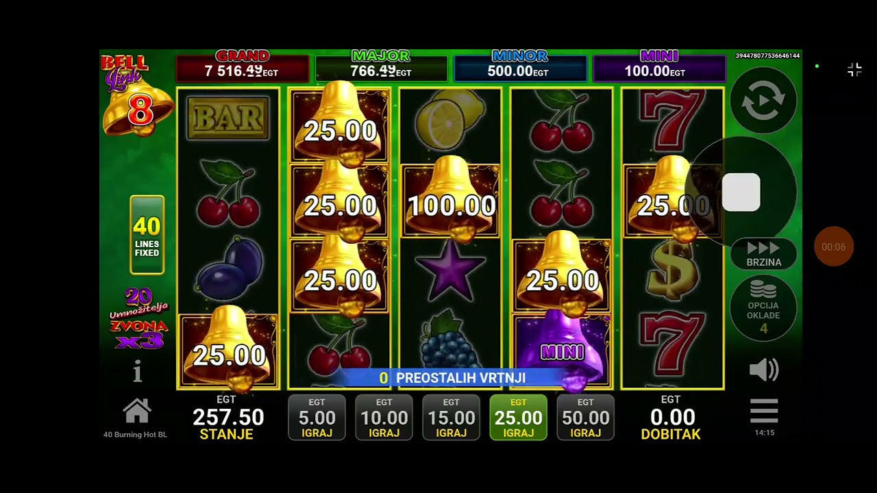 40 BURNING HOT BELL LINK (BIG WIN!!!) #egt @slotroulette4342 - YouTube