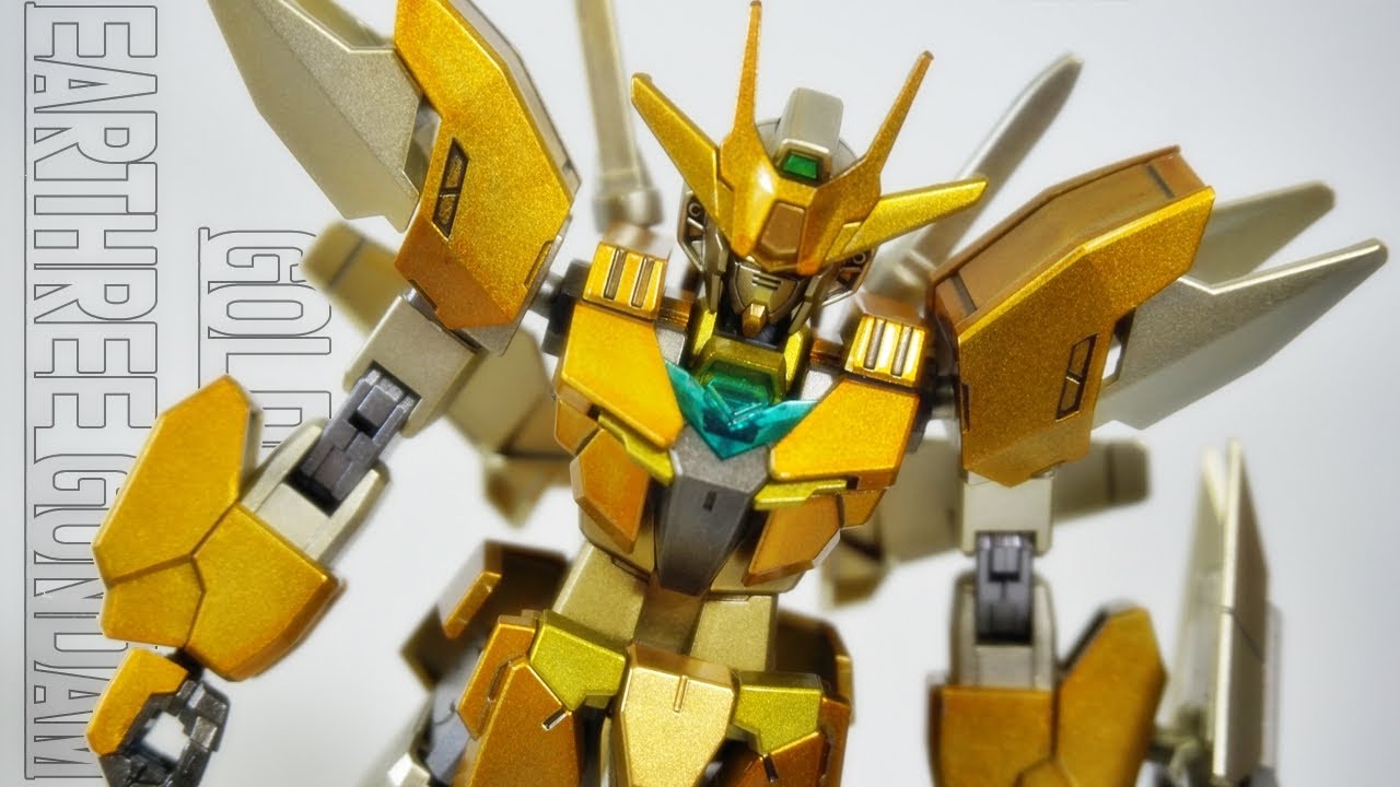 Golden Earthree Gundam HGBD:R 1/144 Custom Painting Build completed ...