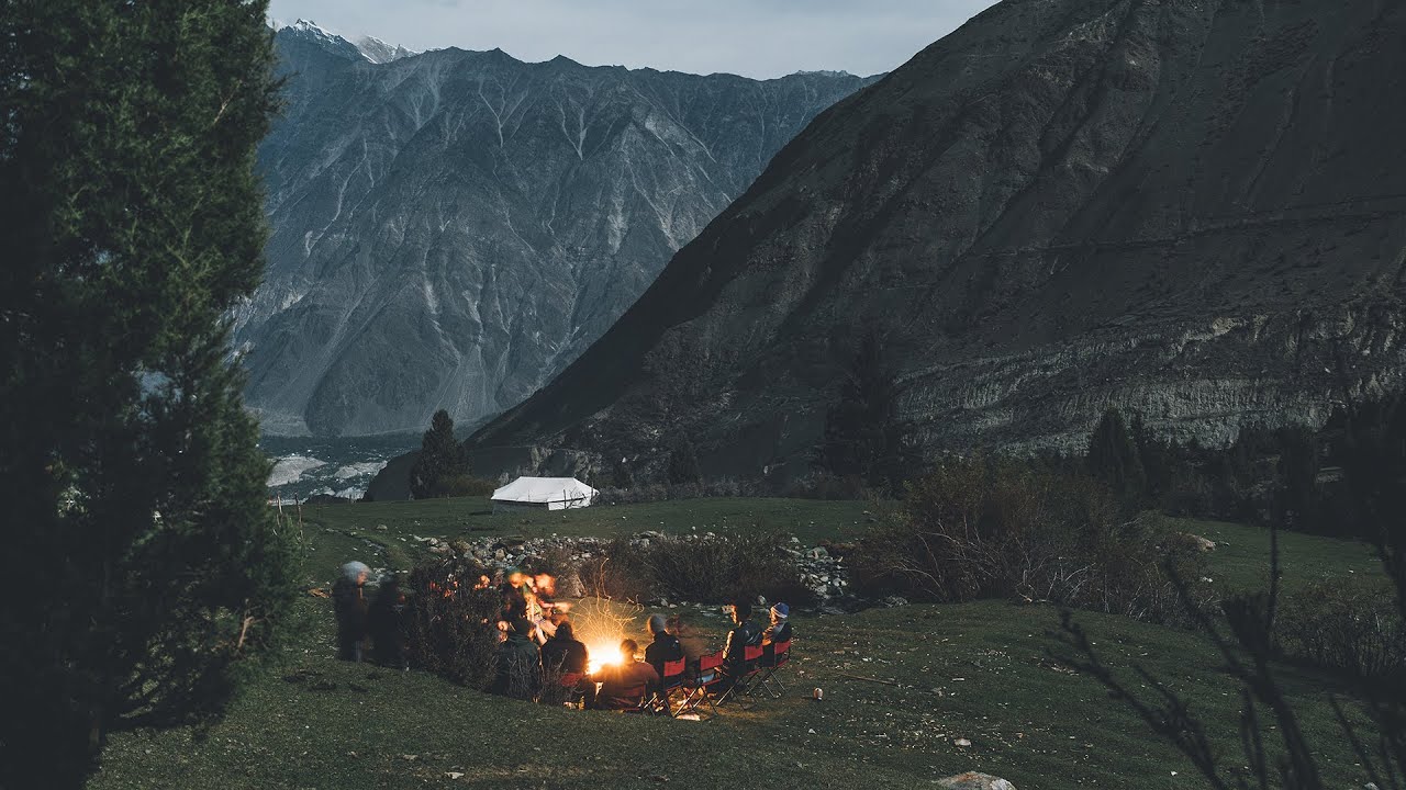 Camping in a Tent in Pakistan Rakaposhi Basecamp - YouTube