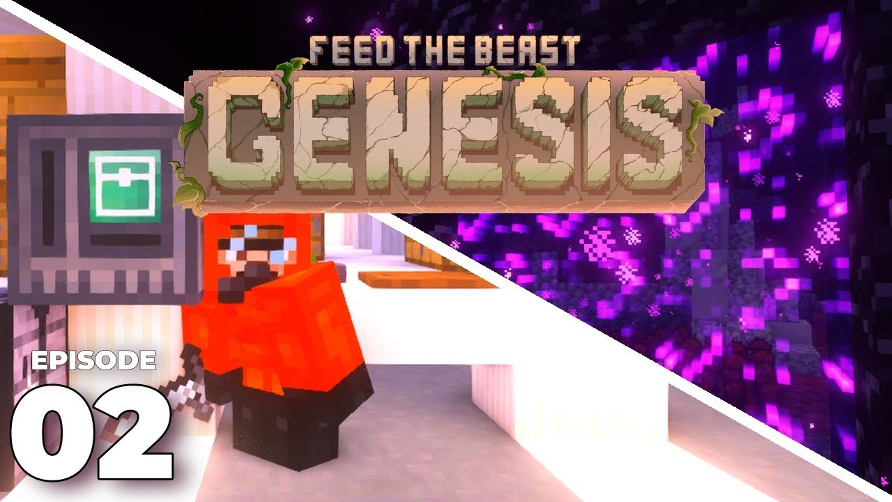 Unlocking the Nether and Digital Storage - FTB Genesis - 02 - YouTube