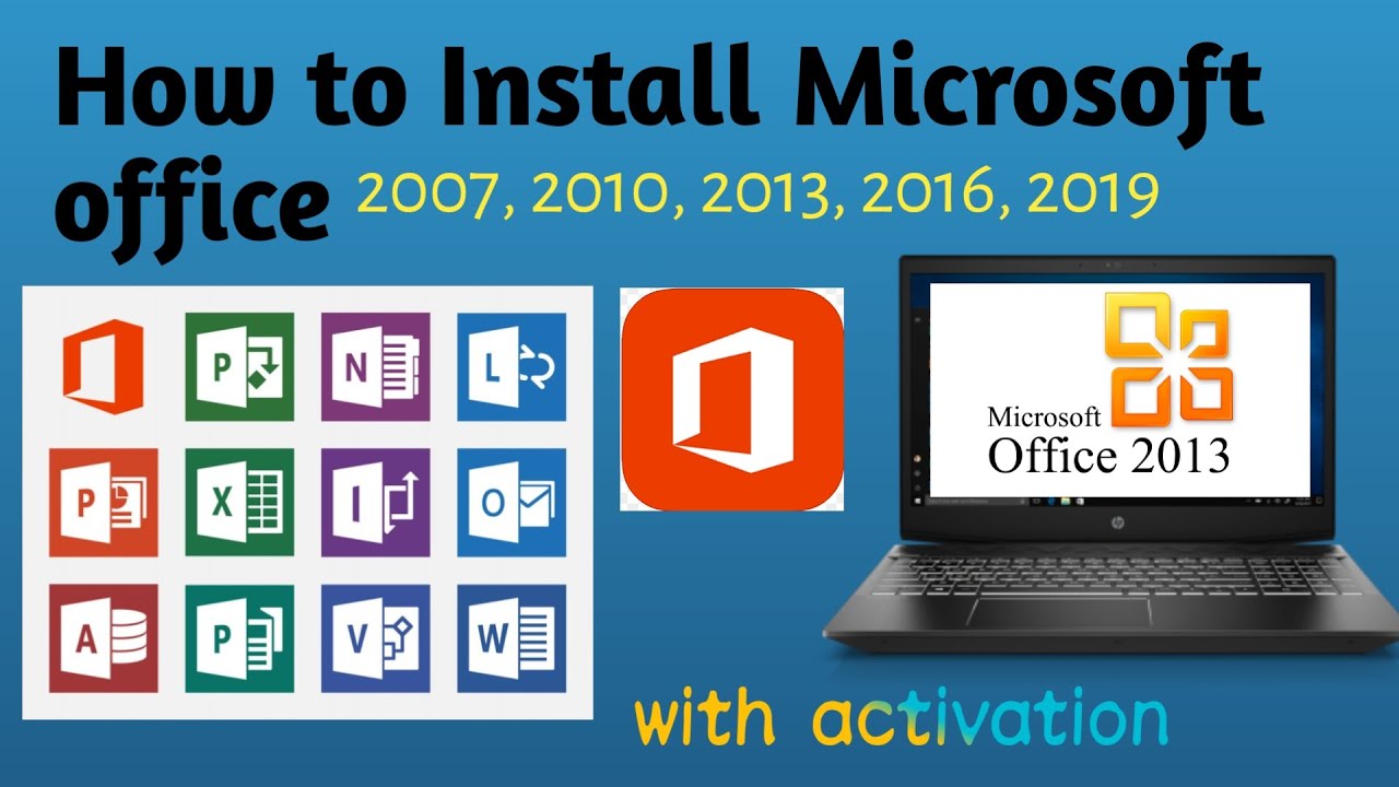 How to Install microsoft office | ms office ko kaise install karen ...