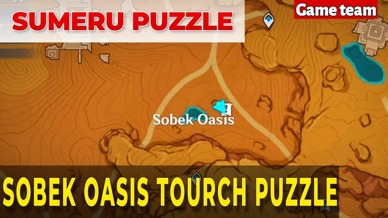 Sumeru - Sobek Oasis Tourch Puzzle guide - [Genshin Impact] - YouTube