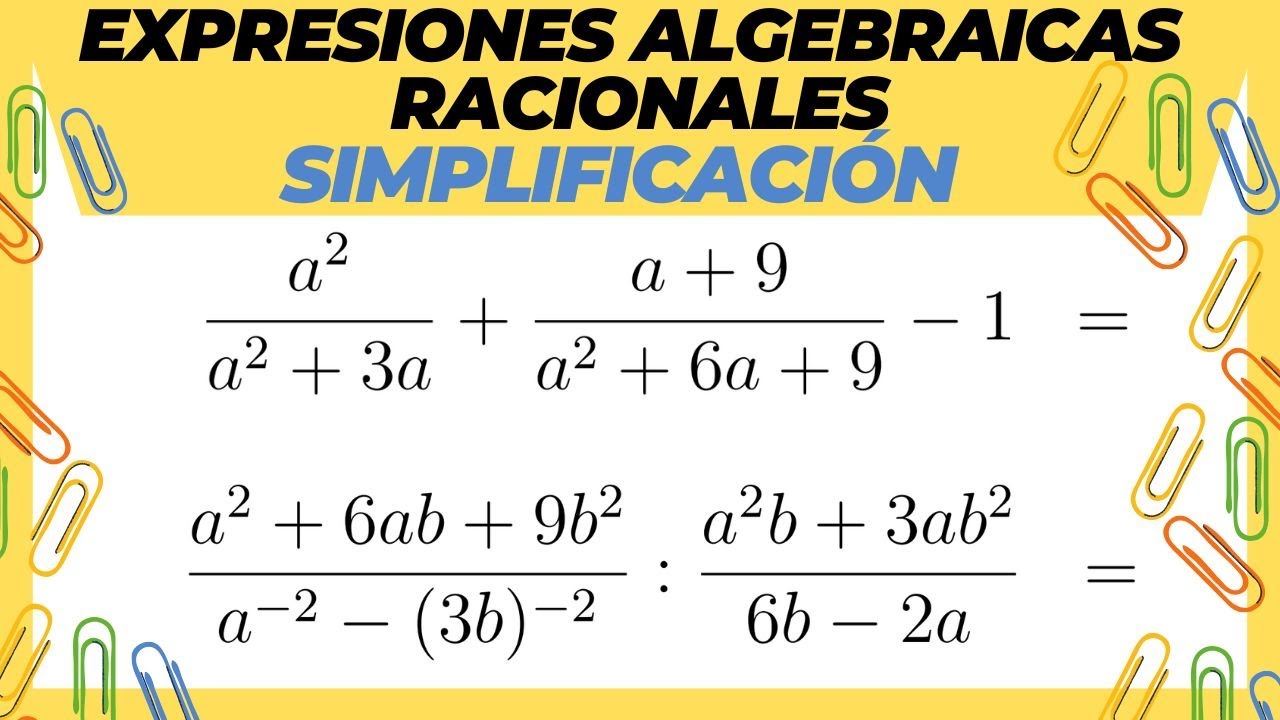 Simplifica expresiones algebraicas: suma, resta y división de cociente ...