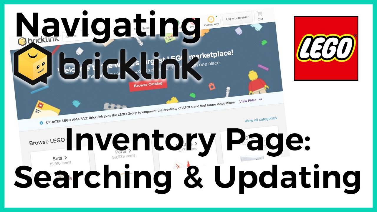 Navigating BrickLink as a Seller | Inventory Page: Searching and ...