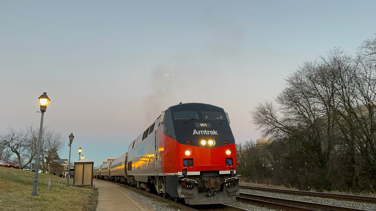 Amtrak P147 with 161 Phase I Unit leading in Alexandria (1/13/24) - YouTube