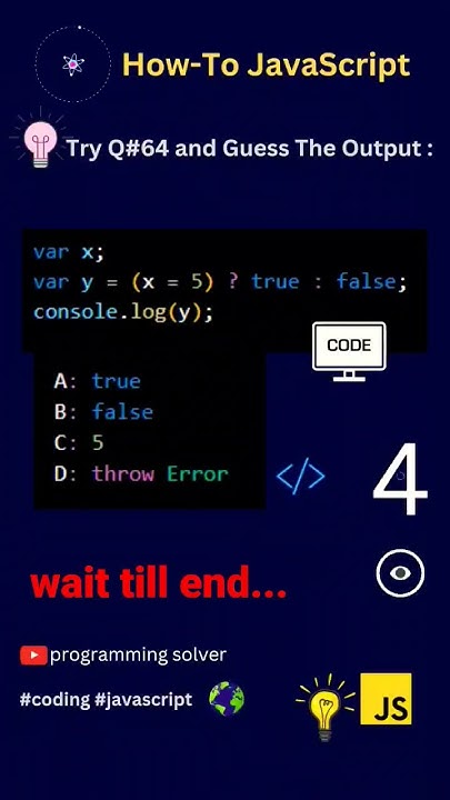 How To Code JavaScript Q#64, Try Solve & Guess The Output #shorts #coding #programming # ...