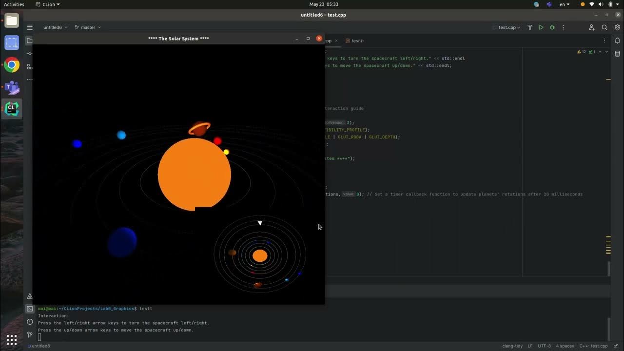 The Solar System Simulation (Using OpenGL) - YouTube