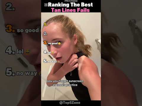 Ranking The Best Tan Lines Fails #tanlines #sunburn #trending #shorts
