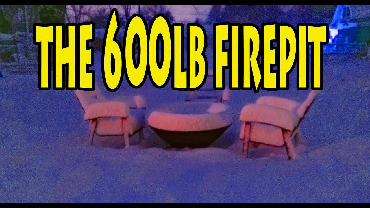 DIY Fire Pit repurposed stone crusher - YouTube