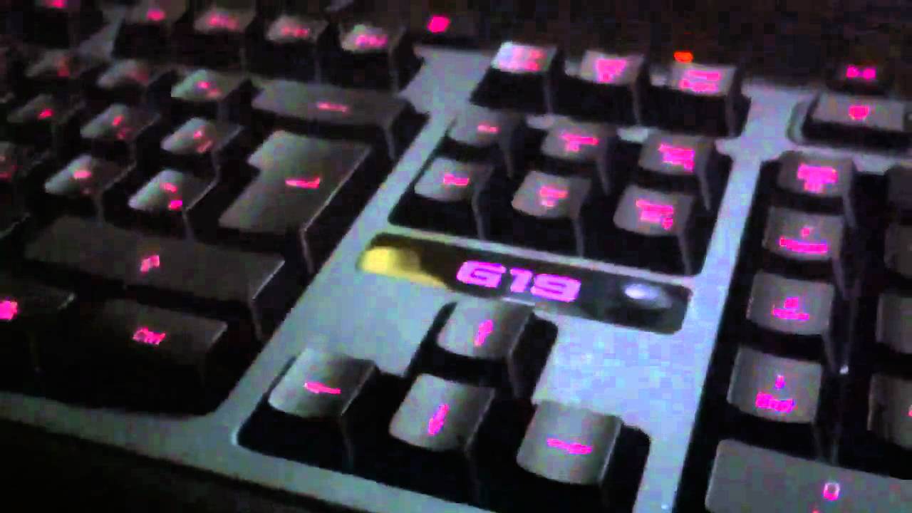 Logitech G19 Keyboard LED Application - YouTube
