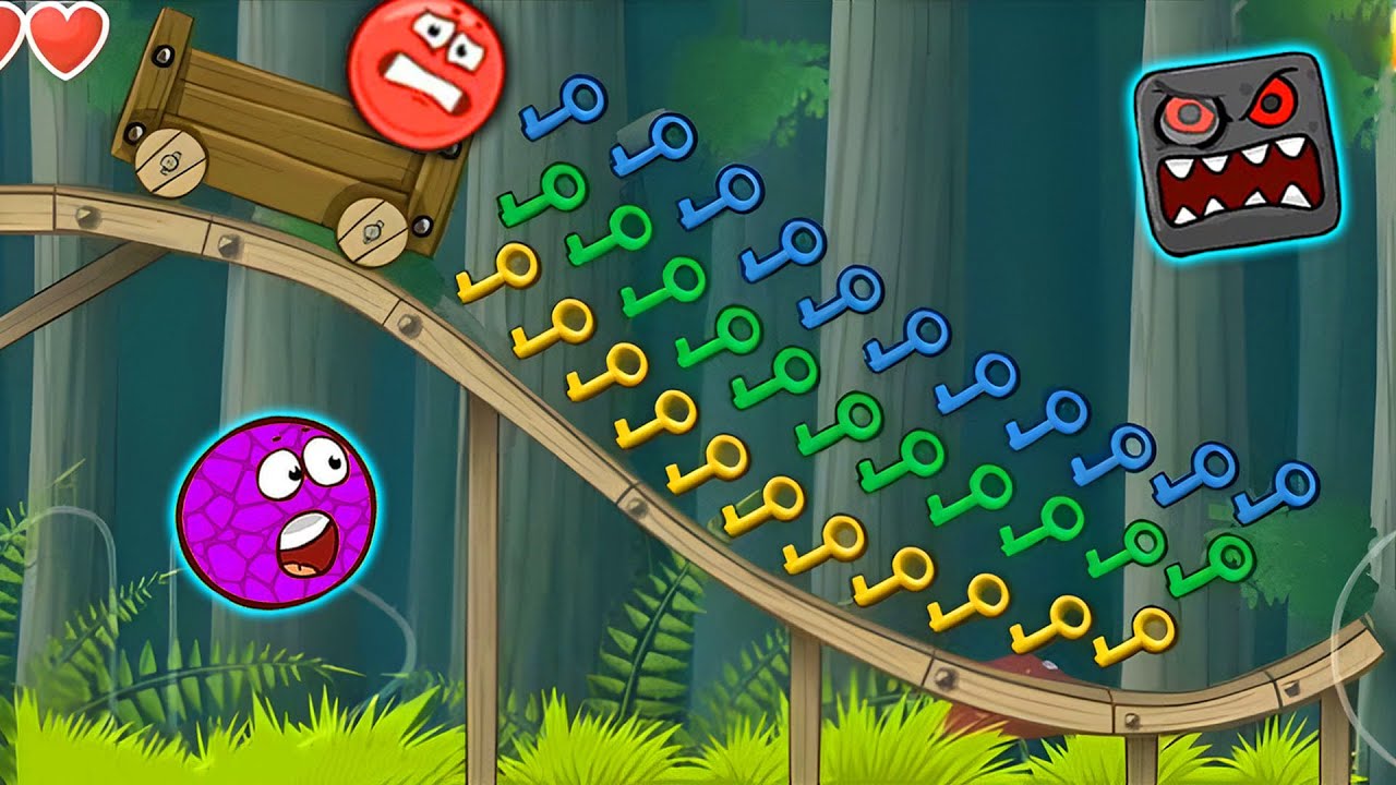 Red Ball 4 Hills Vs Forest Vs Caves with Blueberry Ball & Red Ball ...