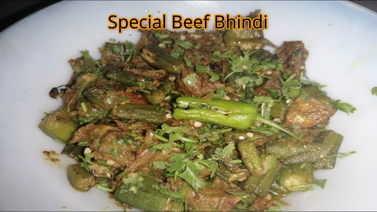 Spicy Beef Bhindi Masala | Bhindi Ghost | How to make Bhindi with Beef ...