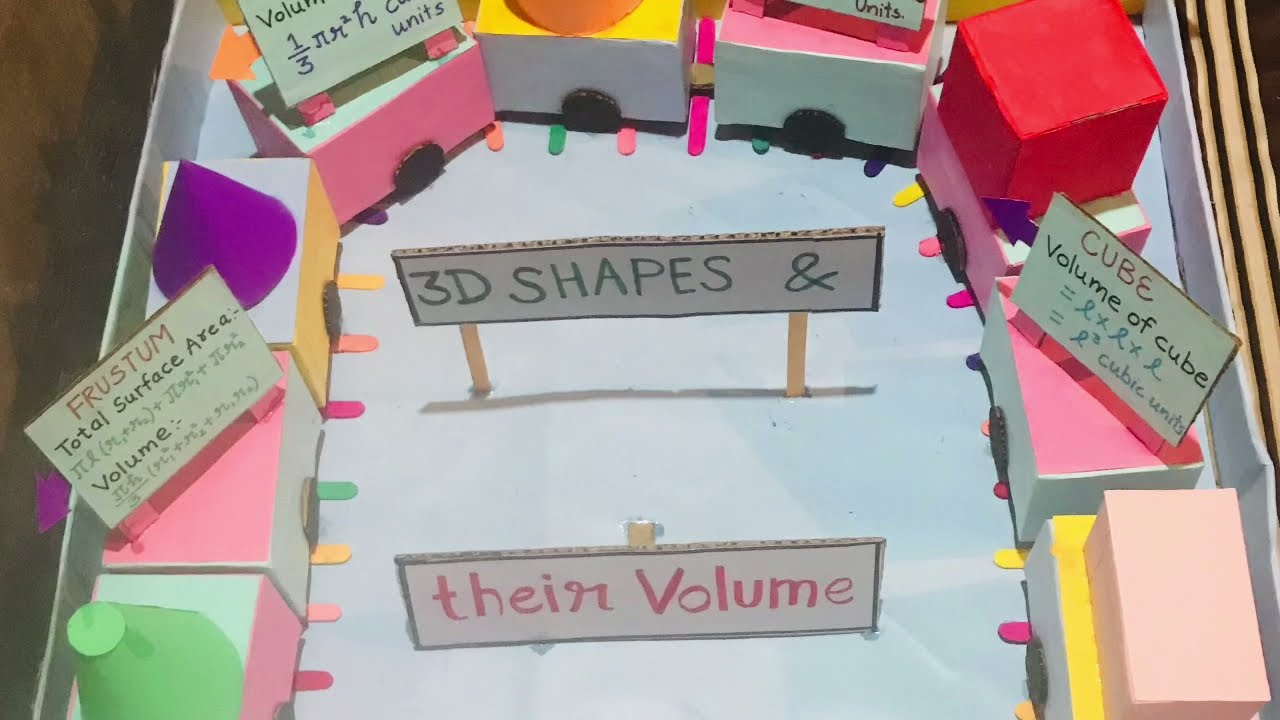B.ed Model on mathematics | Maths Model | Model for b.ed | 3d shapes ...