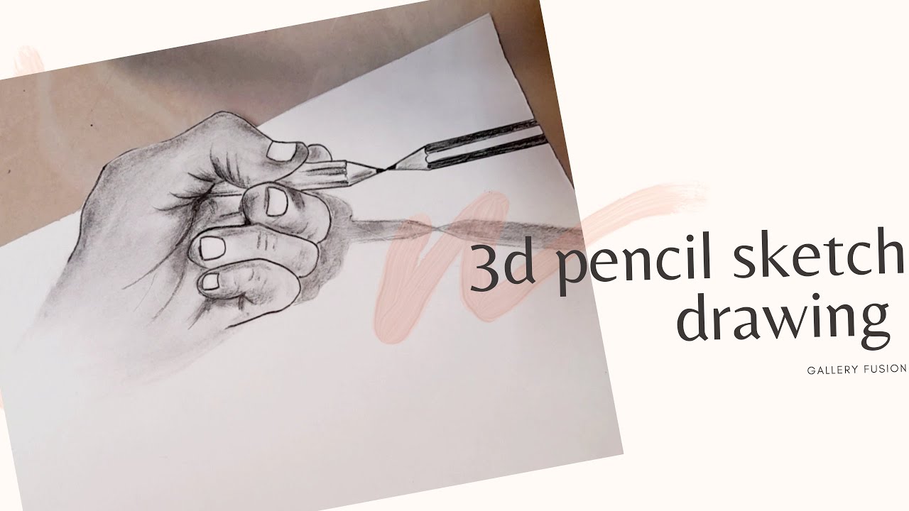 3d pencil sketch drawing of hand || Easy 3d sketch || pencil sketch ...