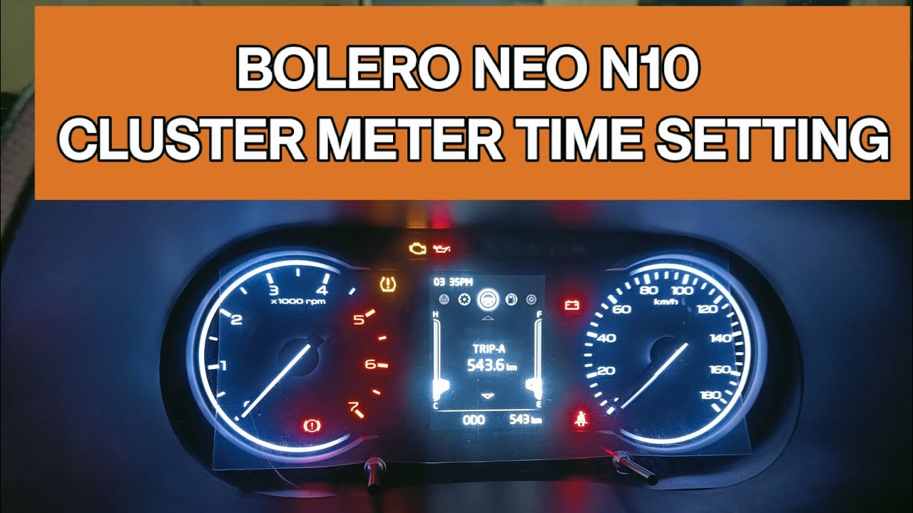 bolero neo cluster meter time setting Bolero Neo cluster Miter time ...