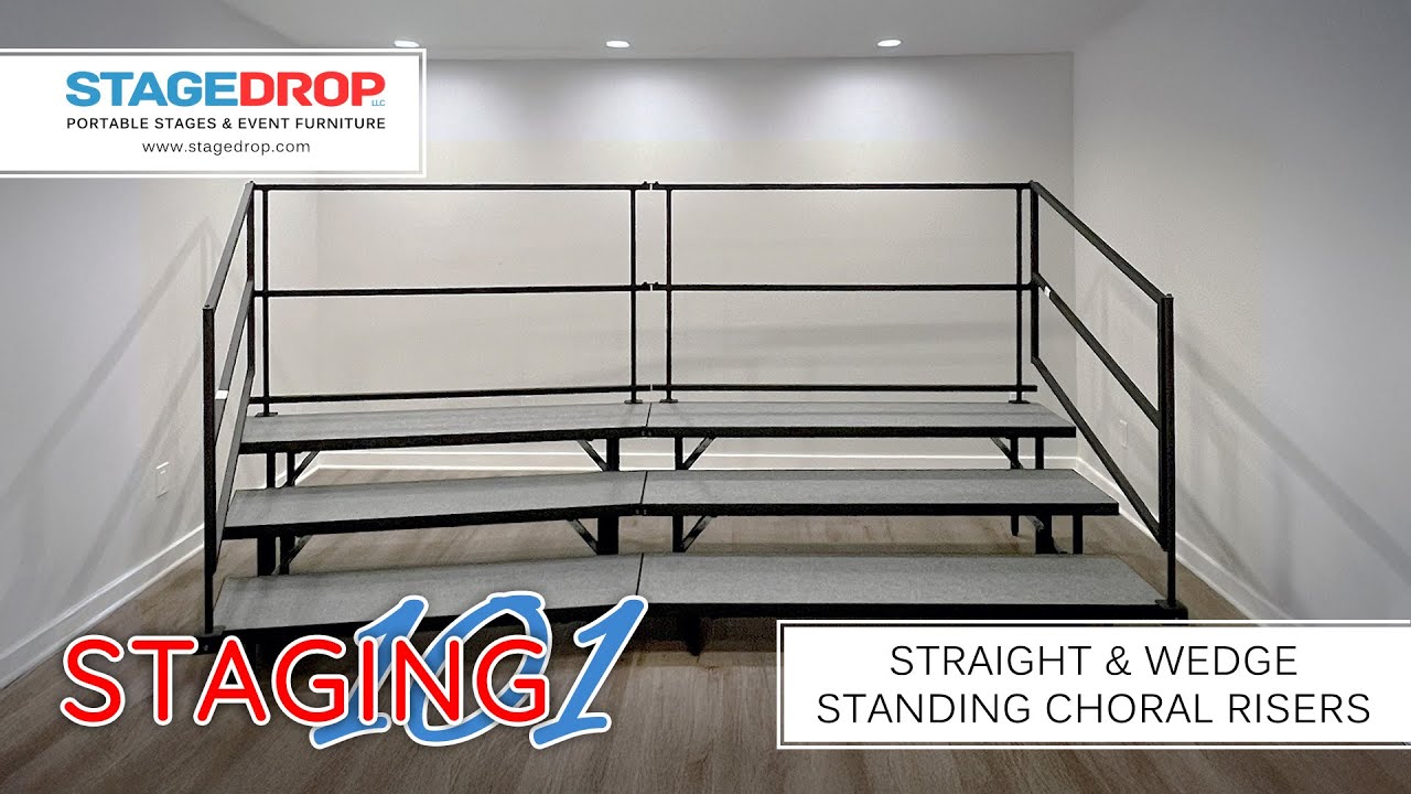 Staging 101 Straight & Wedge Standing Choral Risers - StageDrop - YouTube