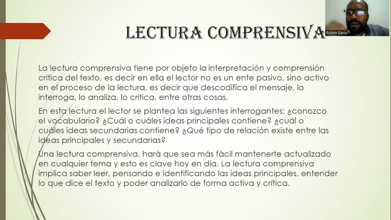 La importancia de la lectura comprensiva y como realizarla. Profesor ...