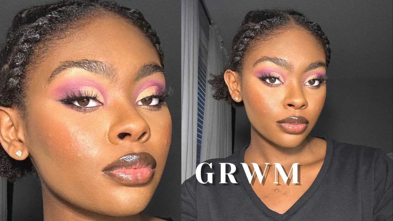 #grwm ♡ purple & gold eyeshadow look | colorful eyeshadow - YouTube