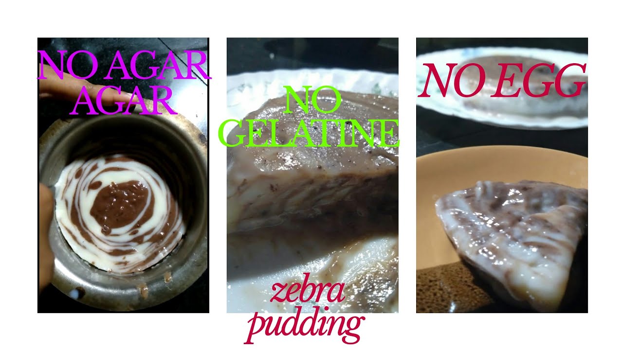 zebra pudding|no gelatine no agar agar|eggless pudding|easy pudding ...