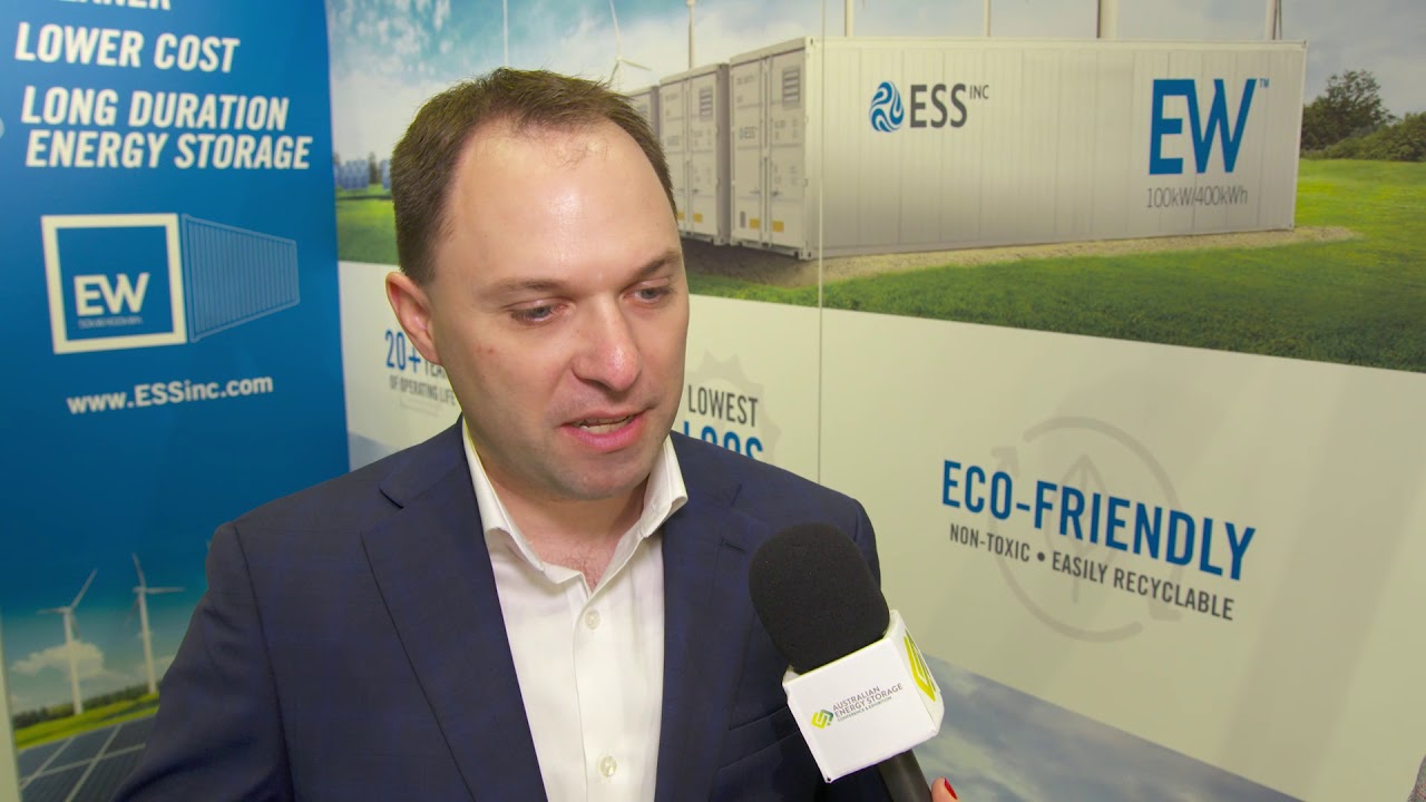 Craig Evans, ESS Inc, talks flow batteries at AES 2018 - YouTube