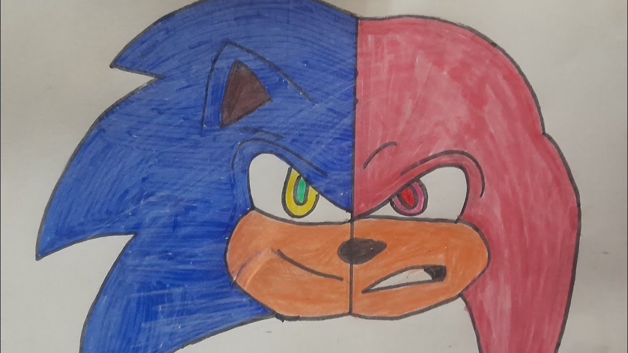 Drawing of sonic easy drawing - YouTube
