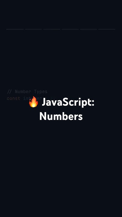 🔥 JavaScript: Numbers - YouTube