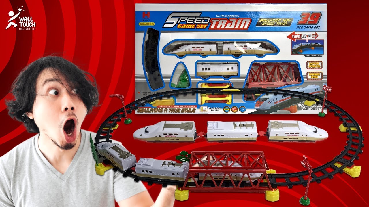 39 Pcs Battery Operated Big Size Simulation Bullet Train With Tree ...
