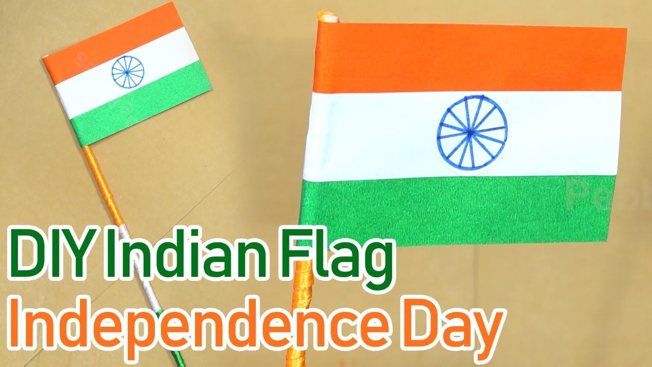 DIY Tricolor INDIAN FLAG Independence day decoration crafts | Tricolor ...