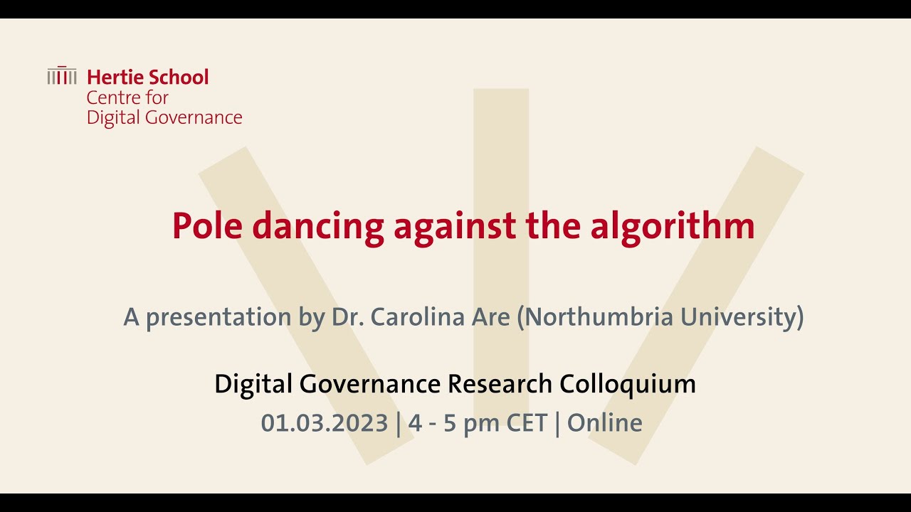 Carolina Are - Pole dancing against the algorithm - YouTube