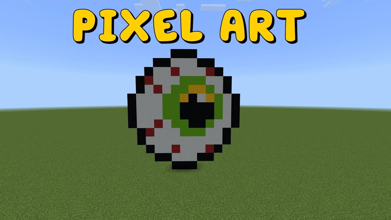 Minecraft Pixel Art Tutorial - Eyeball (Halloween) - YouTube