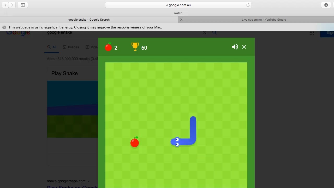 Beating Pacman's Score On Google Snake - YouTube