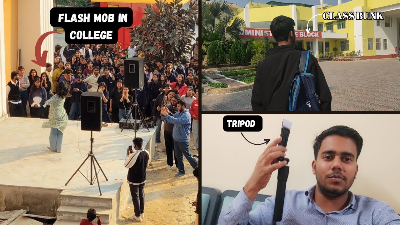 New tripod unboxing 💫 Flash mob in college💫 🤗 Content changing??🙄🙄# ...