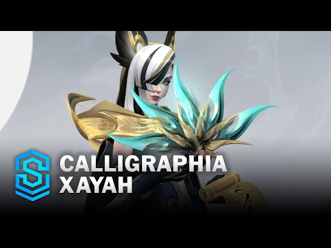 Calligraphia Xayah Wild Rift Skin Spotlight
