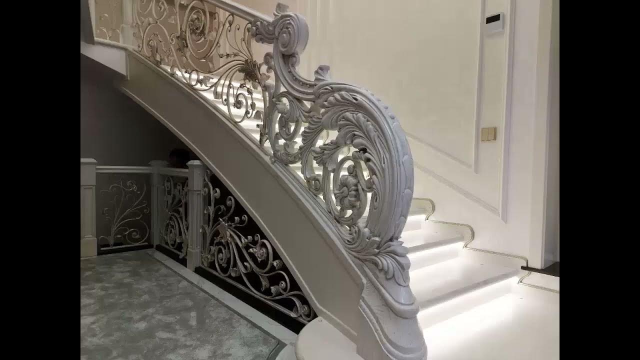 Лестницы из дерева, профессиональная резьба по дереву. - YouTube
