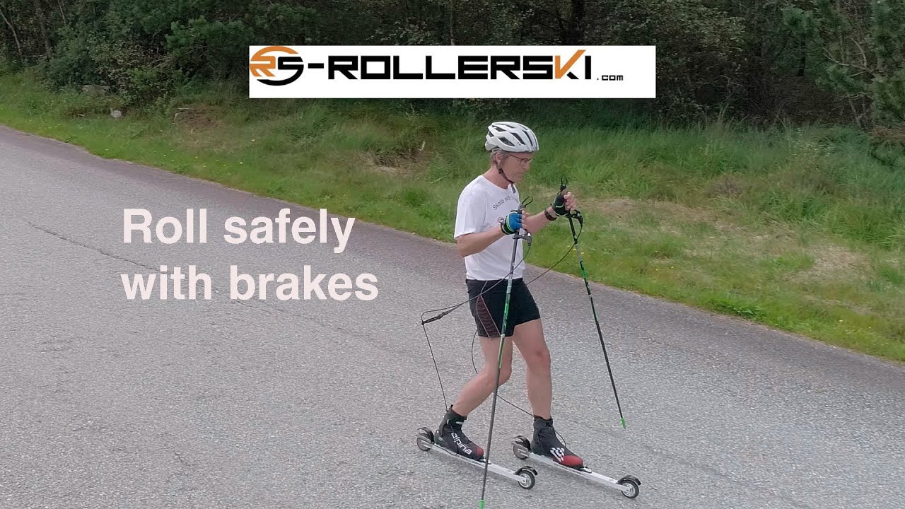 Roller ski skate braking technic. Good brakes for roller skiing ...