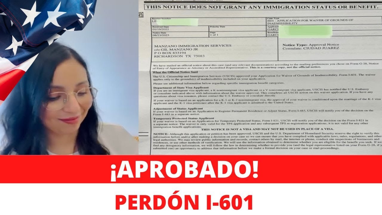 ¡APROBADO! PERDÓN I-601 - YouTube