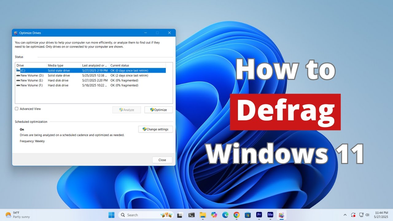 How to Defragmentation in Windows 11 - YouTube