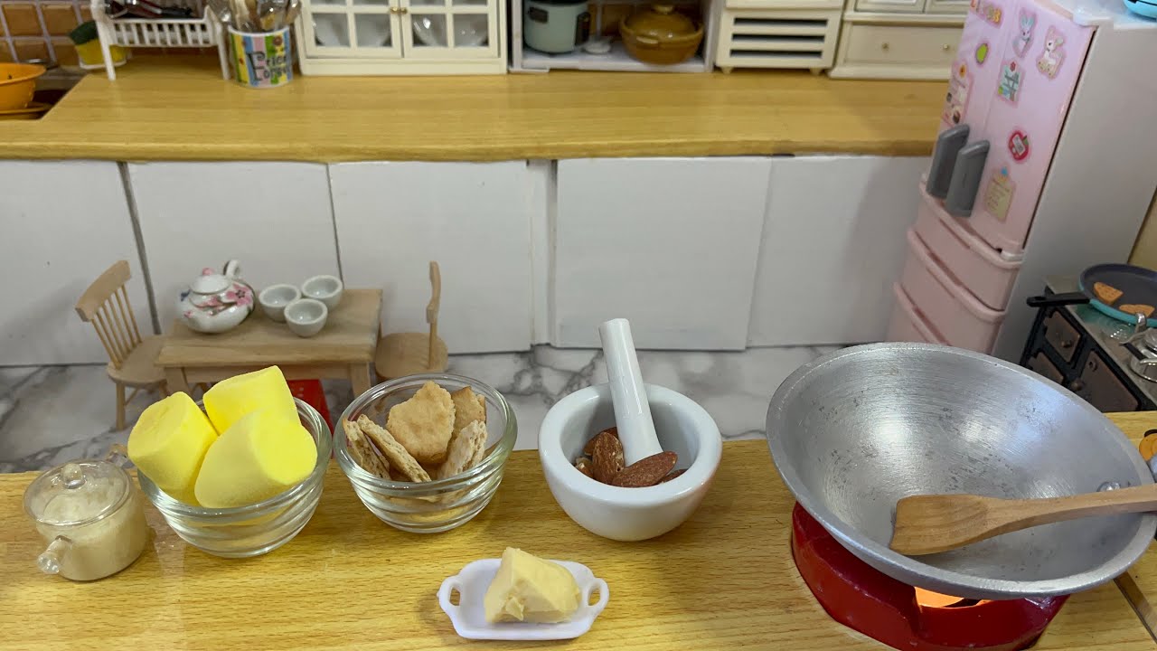 Miniature Cooking/Nougat/ Sweets/Marshmallows and Nuts/Mini Cooking ...